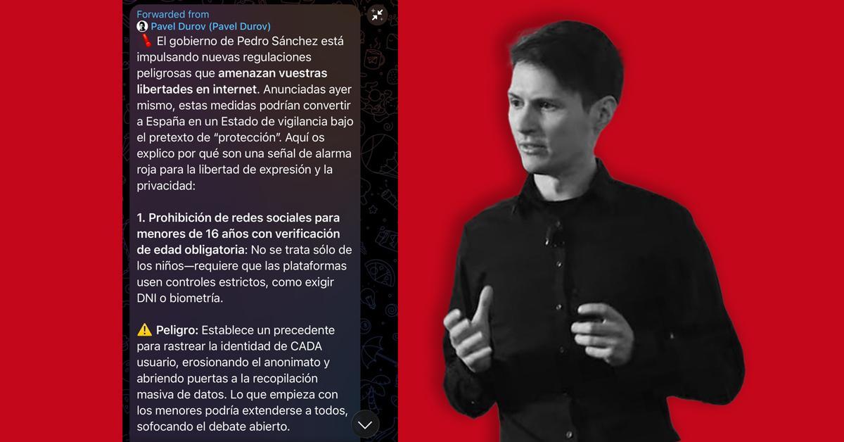 Telegram envía un mensaje a sus usuarios en España señalando que ...